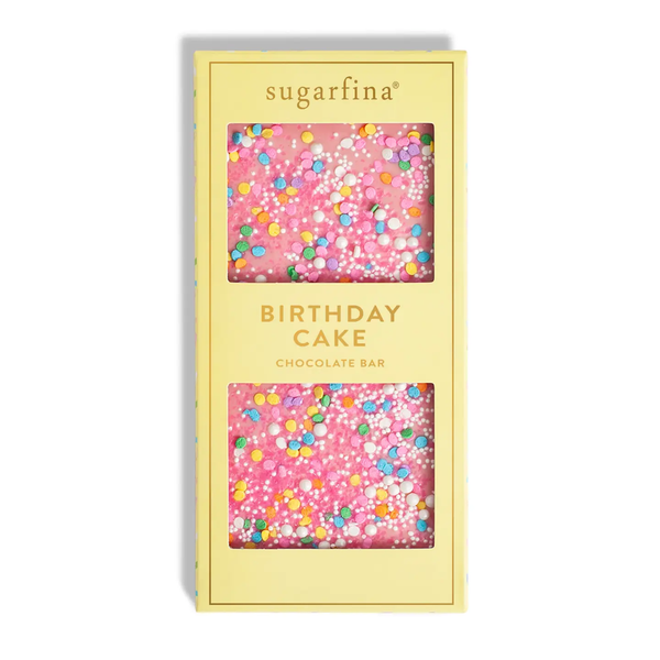 Sugarfina Happy Birthday- Pink Chocolate Bar – P E A C H E S