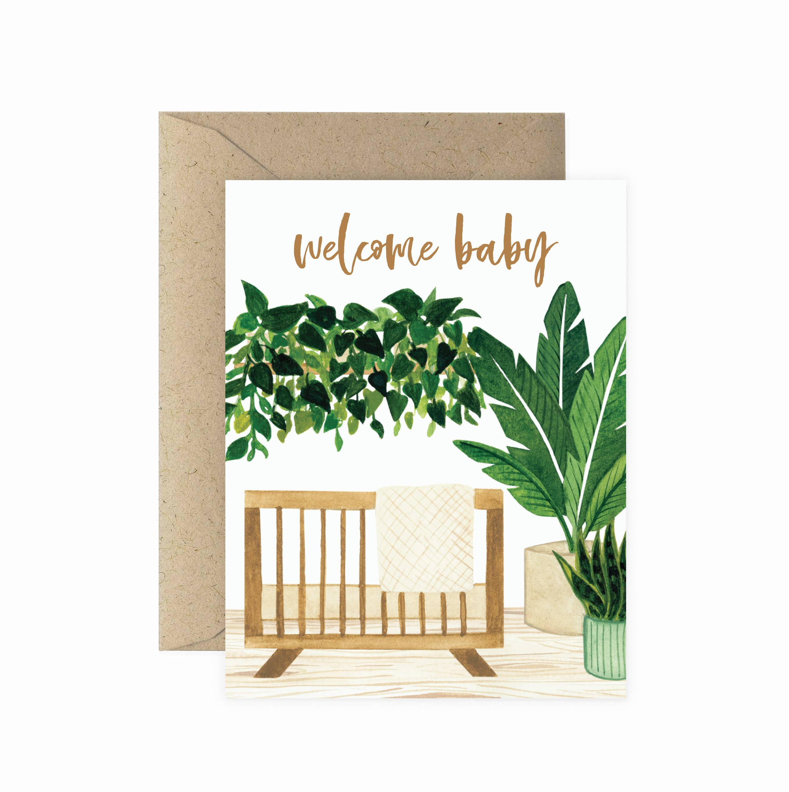 Welcome Baby Nursery Greeting Card | Baby Card – P E A C H E S